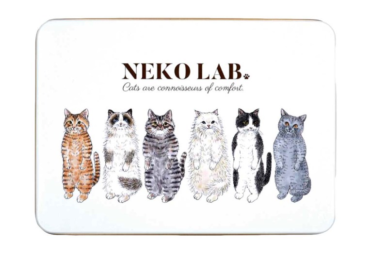 6匹の猫イラストに癒される。彩り豊かな金平糖も入った猫クッキー缶／思わずジャケ買い！な手土産 vol.49 - おいしいマルシェ powered by おとりよせネット